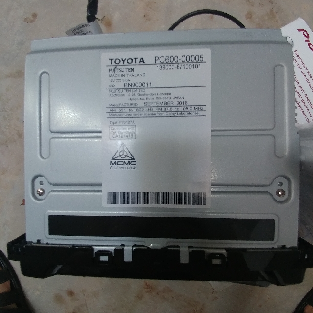 Toyota Fujitsu Ten Head Unit 2016, Car Accessories on Carousell