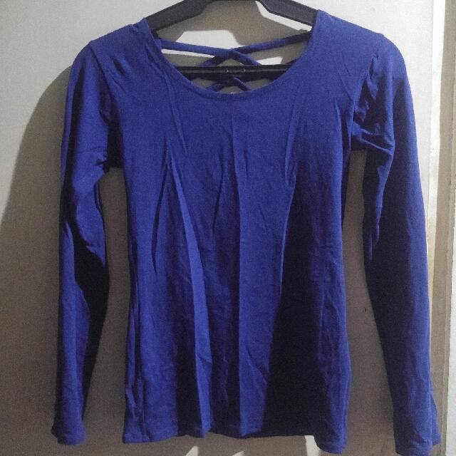 Blue Bodycon Top, Women's Fashion, Tops, Sleeveless on Carousell