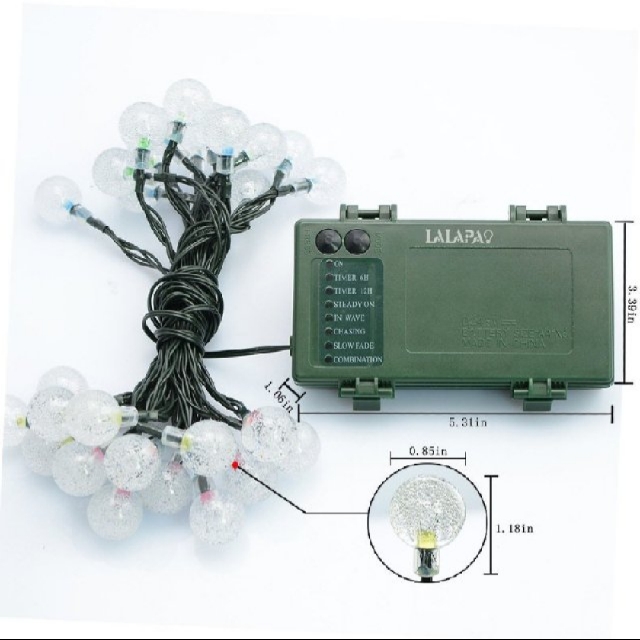 Lalapao Battery Operated 200 LED String Lights, Furniture & Home Living ...