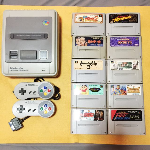 Nintendo Super Famicom (SFC) Console Bundle, Video Gaming, Video Games ...