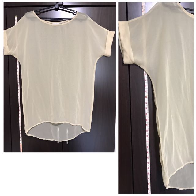 TOP: Translucent Top, Beige by Love Bonito, Women's Fashion, Tops ...