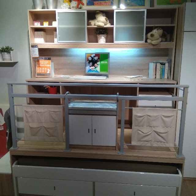 Childrens Pull Out Bed & Study Table, Furniture & Home Living ...