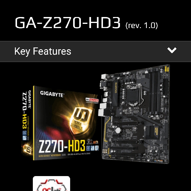 GIGABYTE Z270-HD3 motherboard, Computers & Tech, Parts & Accessories ...