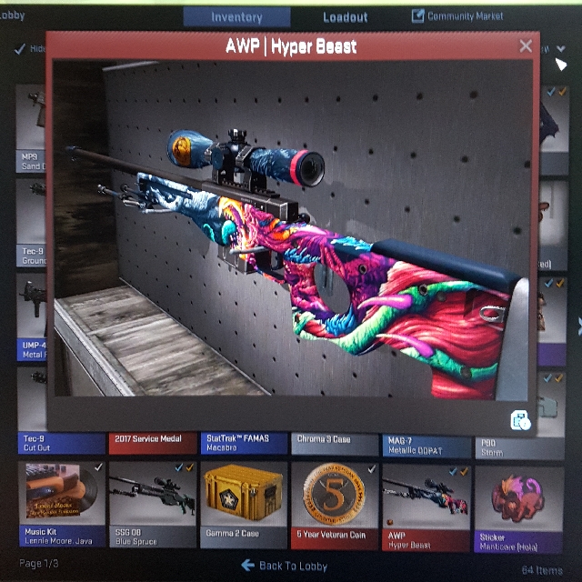 Hyper Beast Factory New AWP CSGO, Video Gaming, Video Game Consoles ...