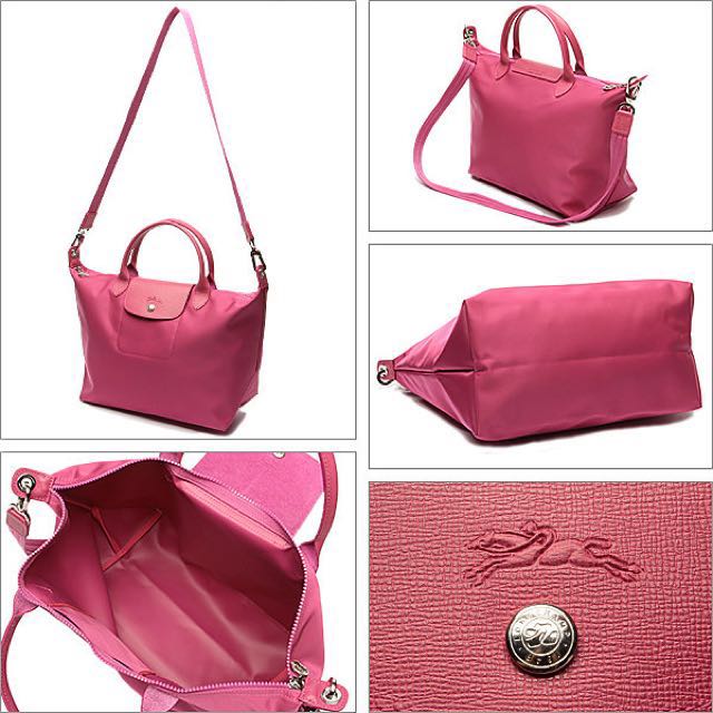 Longchamp Pink Tote, Luxury, Bags & Wallets on Carousell