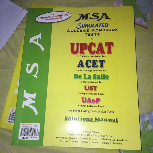 MSA College Entrance Test Reviewer, Hobbies & Toys, Books & Magazines ...