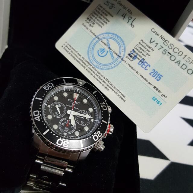 Seiko Solar SSC015 , Men's Fashion, Watches & Accessories, Watches on ...