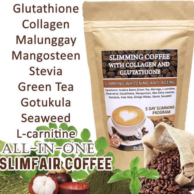 Slimfair Organic Slimming Coffee with Glutathione and Collagen on Carousell