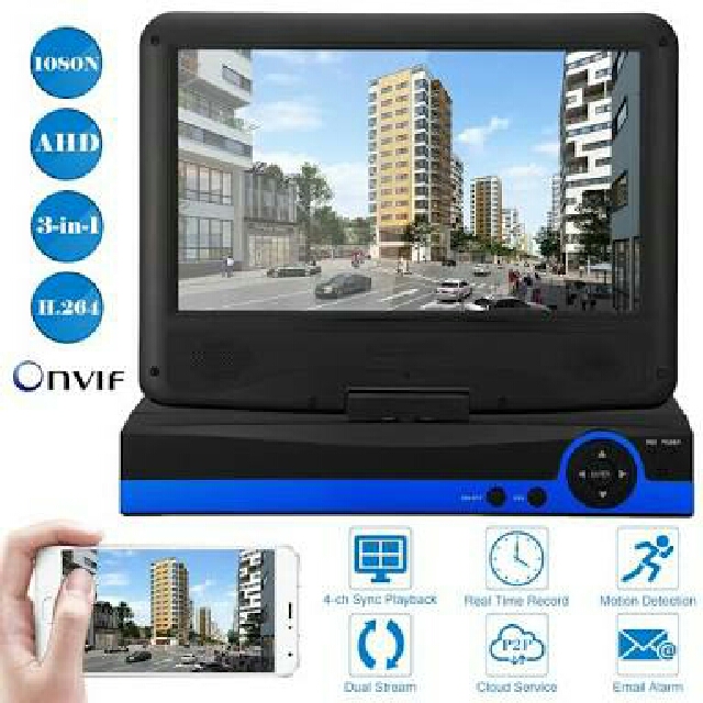 DVR NVR Space Saver All in one with 10.1 inch monitor, Computers & Tech ...