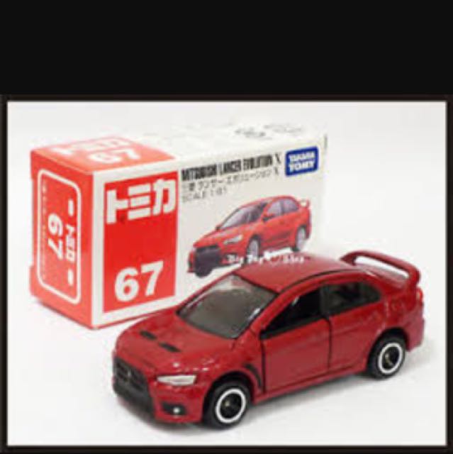 Tomica Mitsubishi Lancer Evo X, Hobbies & Toys, Toys & Games on Carousell
