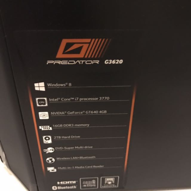 ACER predator G3620 intel i7 3770 nvidia gt640, Computers & Tech ...