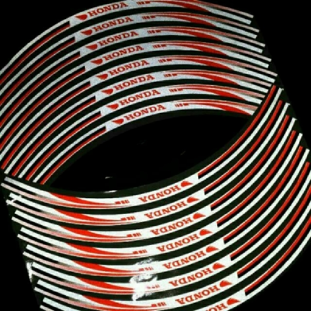 Honda Rim Reflective Decal, Motorcycles, Motorcycle Accessories on ...