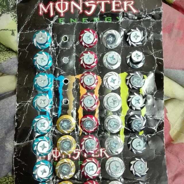monster energy screw!!, Car Accessories on Carousell