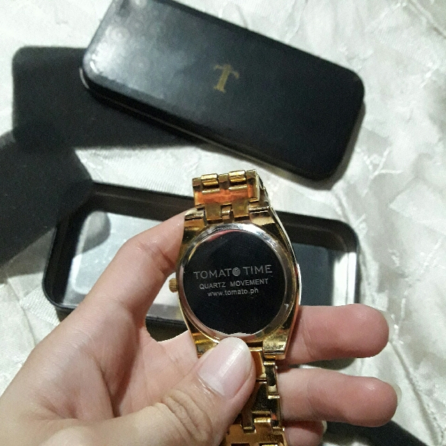 Tomato Time Gold Watch, Women's Fashion, Watches & Accessories, Watches ...