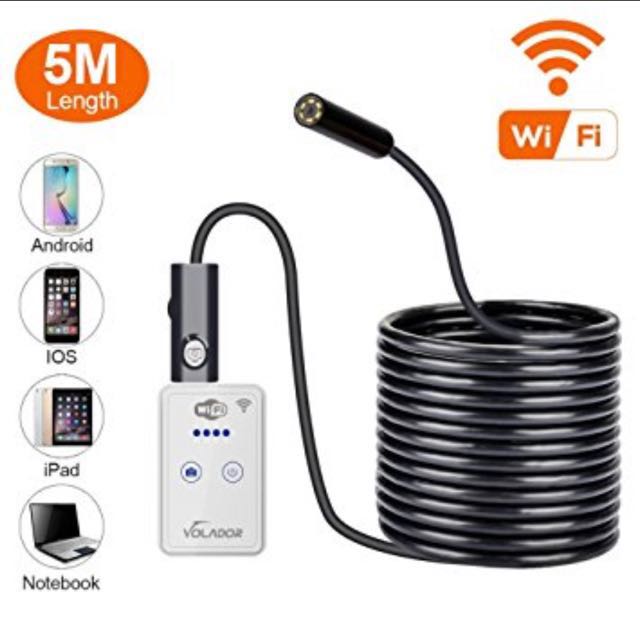 Wifi Inspection Camera, VOLADOR 16.5ft Wireless Endoscope 2.0 Megapixel ...