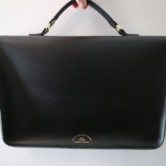 Cambridge Satchel slim document briefcase in leather, Men's Fashion ...