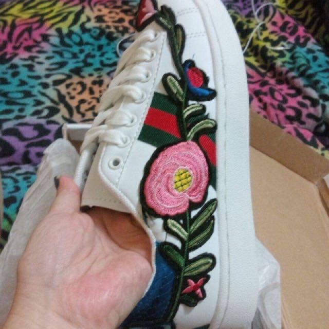 Gucci Ace Floral OEM, Women's Fashion, Footwear, Loafers on Carousell