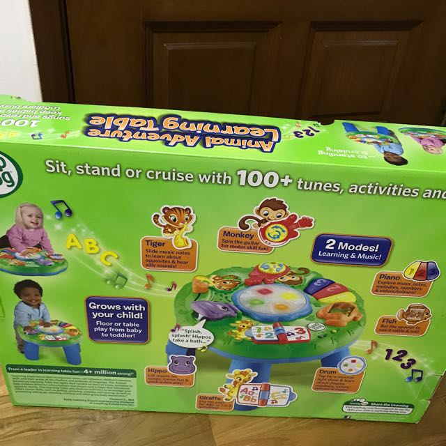 Leap frog Animal Adventure Learning table, Babies & Kids, Baby Nursery ...
