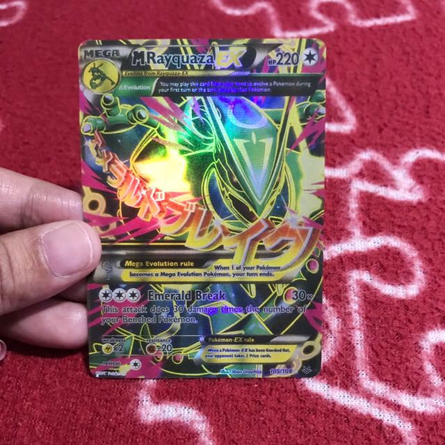 Pokemon Mega Ray Quaza Ex, Hobbies & Toys, Toys & Games on Carousell