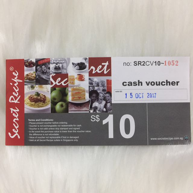 Secret Recipe $10 Cash Voucher, Entertainment, Gift Cards & Vouchers on Carousell
