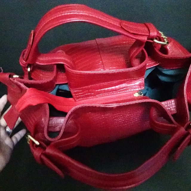 Vedasto Authentic Leather Bag In Red, Women's Fashion, Bags & Wallets ...