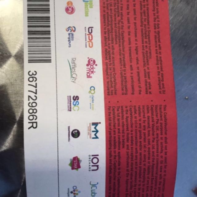 Capitaland Voucher, Entertainment, Gift Cards & Vouchers on Carousell