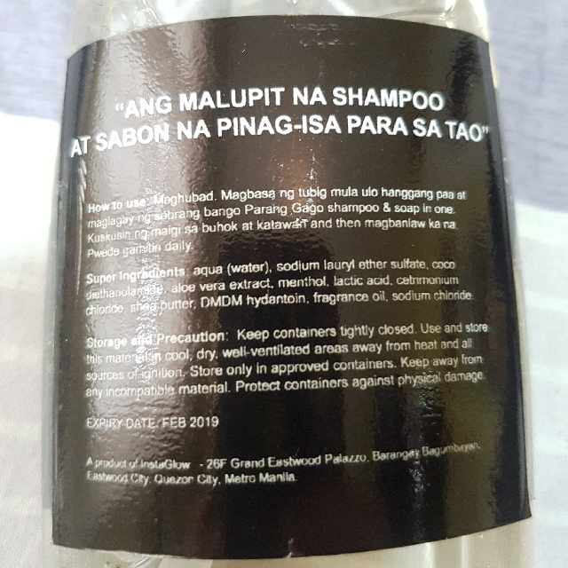 Sobrang Bango Parang Gago (SBPG) Shampoo & Soap in 1, Health ...