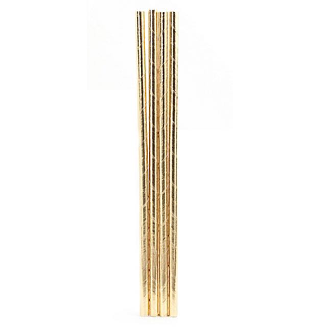 Kikkerland 144 Gold Paper Straws, Hobbies & Toys, Stationery & Craft ...