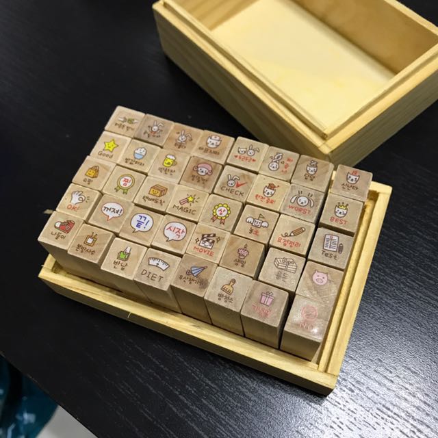 Korean Stamp Set, Hobbies & Toys, Stationery & Craft, Craft Supplies ...
