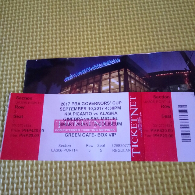 PBA Ticket, Tickets & Vouchers, Event Tickets on Carousell