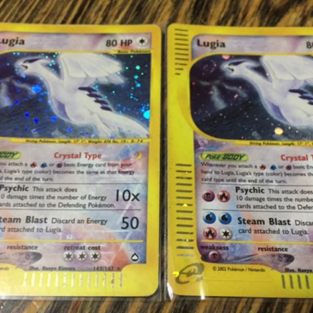 Pokemon Card Crystal Lugia, Hobbies & Toys, Toys & Games on Carousell