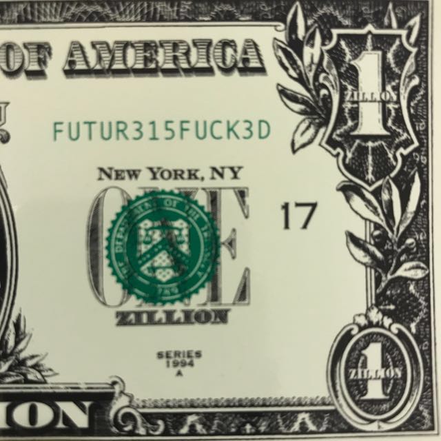 Zillion Dollar Bill Supreme Sticker, Hobbies & Toys, Stationery & Craft ...