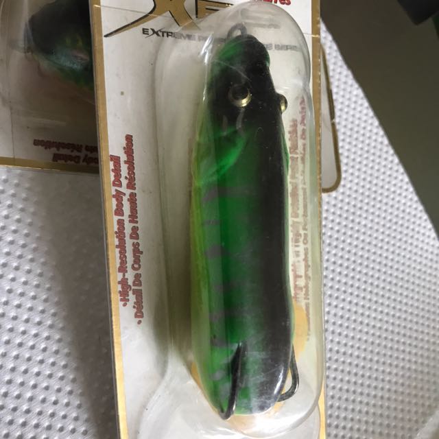 Bass pro lures rubber seedless frog, Sports Equipment, Fishing on Carousell