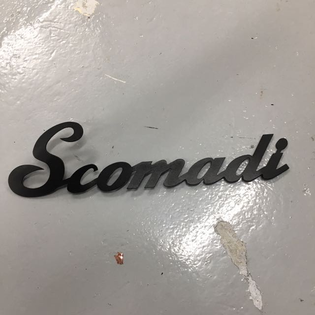Scomadi emblem 1 piece, Motorcycles, Motorcycle Accessories on Carousell