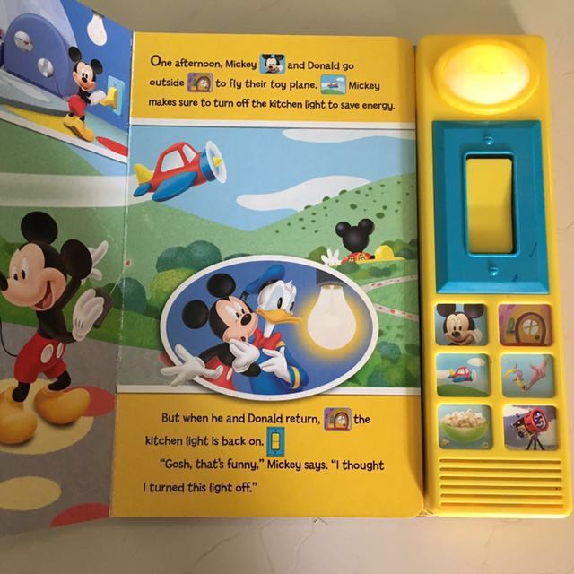 Sound board book - Mickey Mouse - Lights On, Lights Off, Hobbies & Toys ...