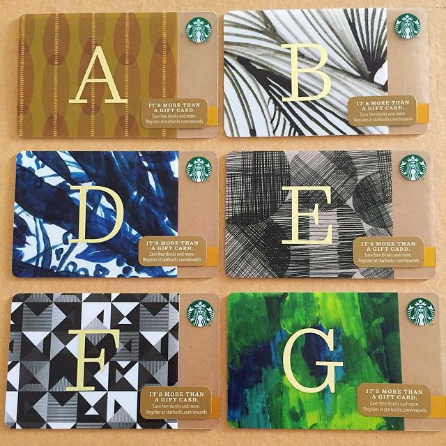 Starbucks Alphabet cards, Everything Else on Carousell