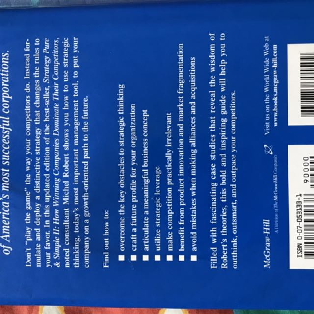 Strategy Pure and simple II (Michel Robert), Hobbies & Toys, Books ...