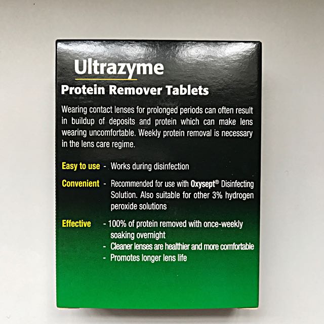 ultrazyme protein removal tablets for contact lenses, Beauty & Personal ...