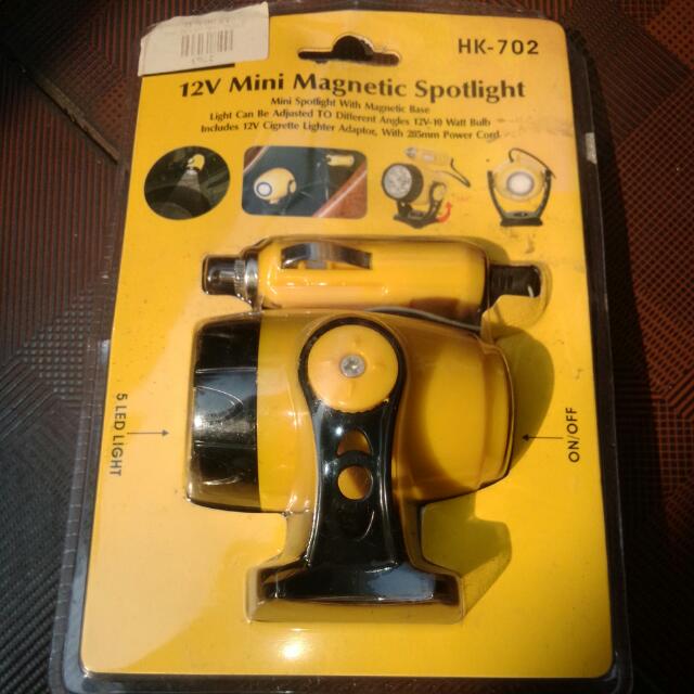 12V Mini Magnetic Spotlight, Aksesoris Mobil di Carousell