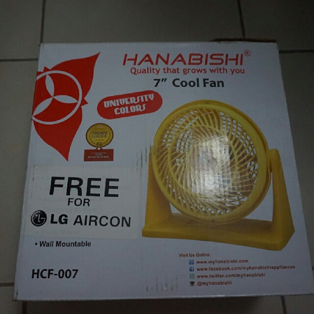 Hanabishi Desk Fan, TV & Home Appliances, Kitchen Appliances, Other ...