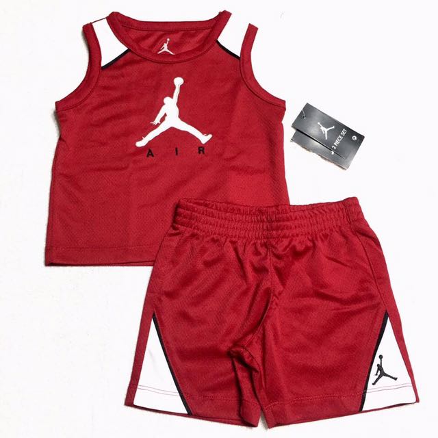 Jordan Set - Gym Red, Babies & Kids, Babies & Kids Fashion on Carousell