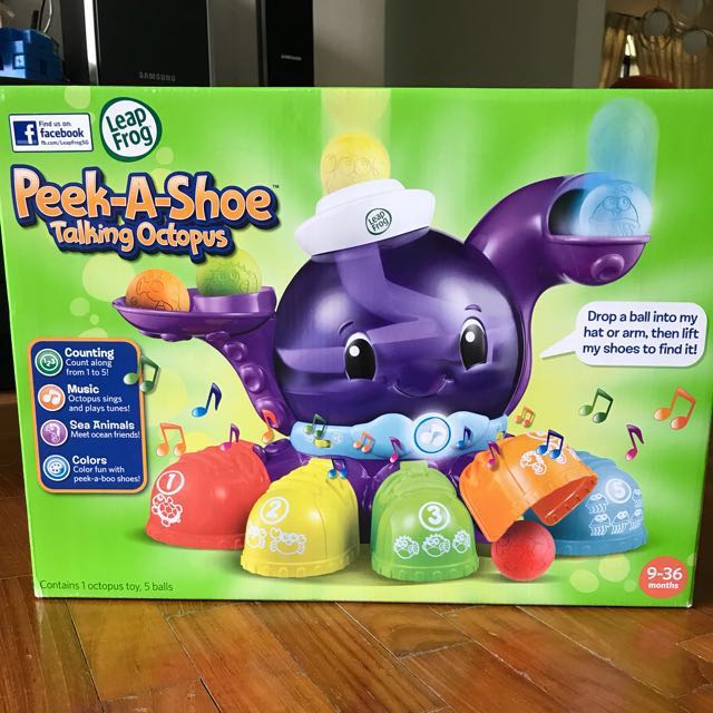 Leap Frog Peek a shoe talking octopus, Hobbies & Toys, Toys & Games on ...