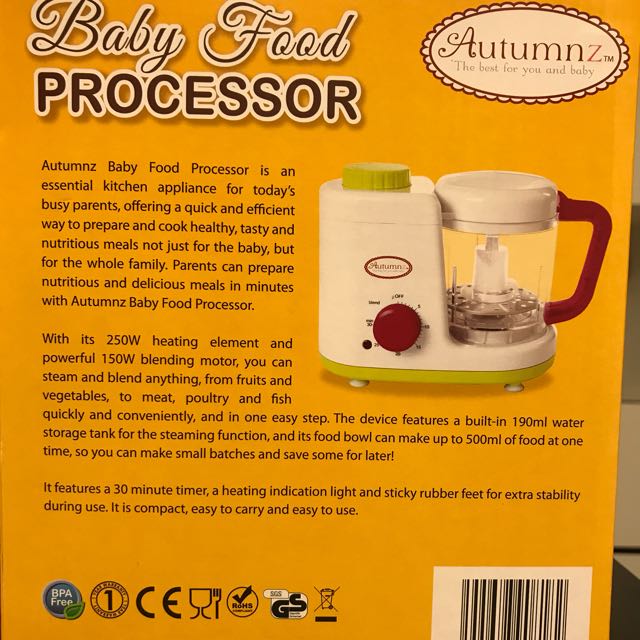 Autumnz - 2-in-1 Baby Food Processor (Steam & Blend), Babies & Kids ...