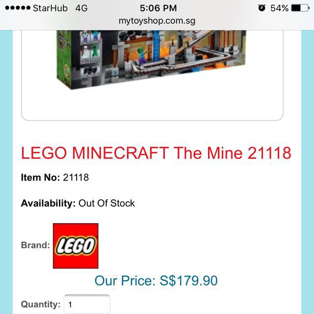 Minecraft lego set 21118 for sale, Hobbies & Toys, Toys & Games on Carousell