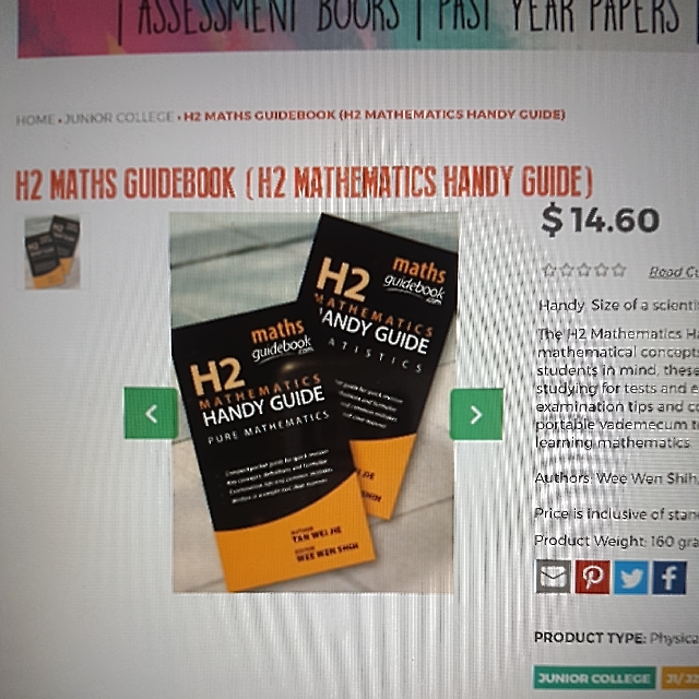 H2 Mathematics Handy Guide (H2 Maths Guidebook), Hobbies & Toys, Books ...