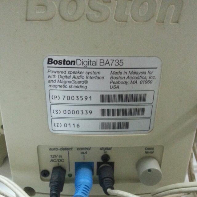 Very Old Boston Acoustics Digital Speaker System BA735, TV & Home ...