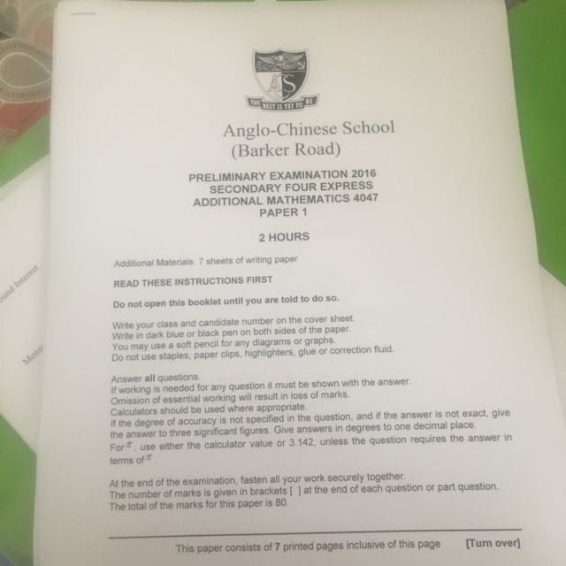 Anglo-Chinese School (Barker Road), Hobbies & Toys, Books & Magazines ...