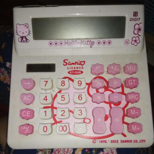Kalkulator Hello Kitty Jumbo, Buku & Alat Tulis, Alat Tulis di Carousell