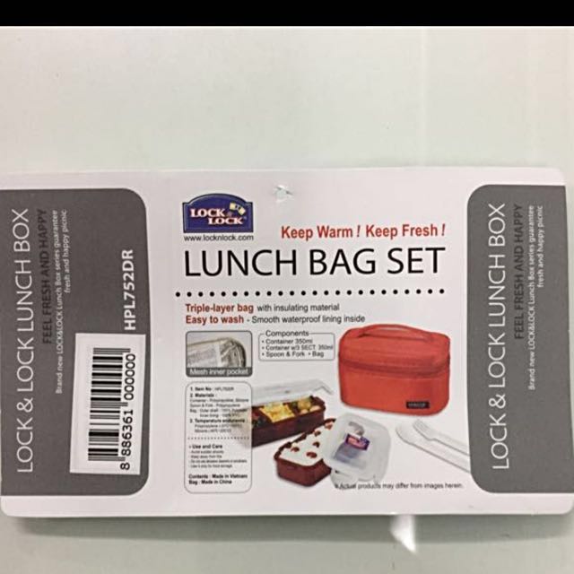 NEW Lock N Lock Lunch Bag Set, TV & Home Appliances, Kitchen Appliances ...