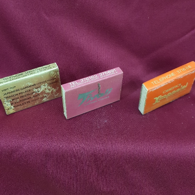 3x Matchbox Singapore Hotel & Coffee House ( match box / kotak mancis ...